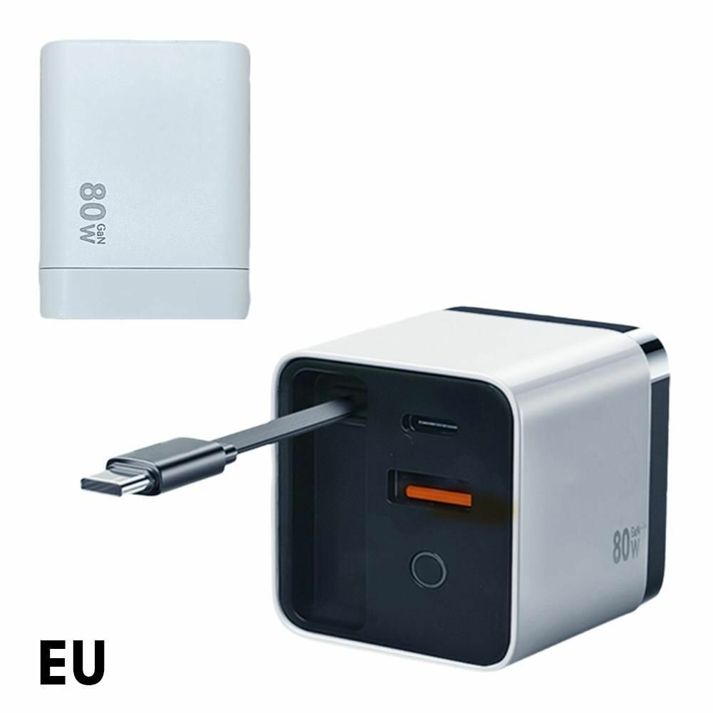 80 Вт GaN PD USB-C Зарядная головка Быстрое зарядное устройство