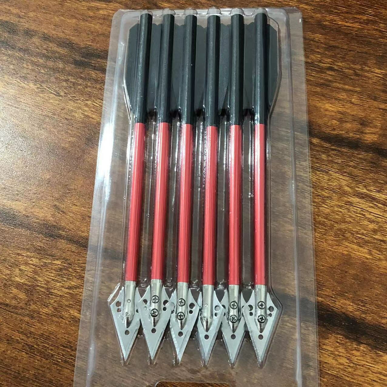 Горячая продажа SG: стрельба из лука и стрел, 6.75inch алюминиевых стержней, арбалетные стрелы, красные короткие стрелы, коробка из 6 штук, диаметр 6 мм, общая длина 17 см
