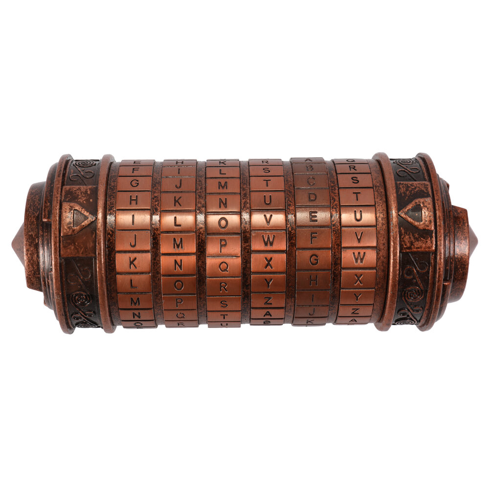 Коробка с кодовым замком цилиндрическая для подарков на день рождения и Валентинский день в стиле ретро с алфавитными замками по коду да Винчи, цвет: медный, красный, белый (по выбору), тип: стандартное издание, эксклюзивное издание (по выбору),