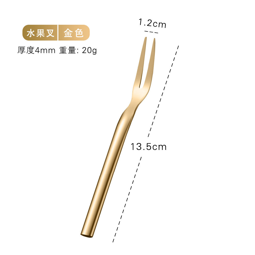 Нержавеющая сталь утолщенная вилка для фруктов закуска знак кондитерские изделия вилка с двумя зубами лунный нож для
