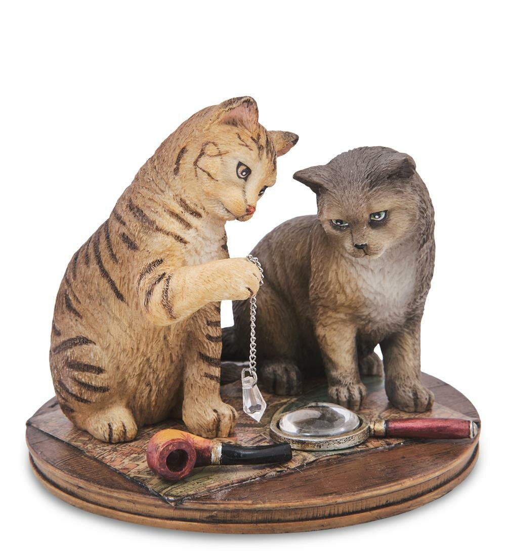 Статуэтка Пара котов - Purrlock Holmes (Лиза Паркер) WS-1353 Veronese Гонконг Полистоун