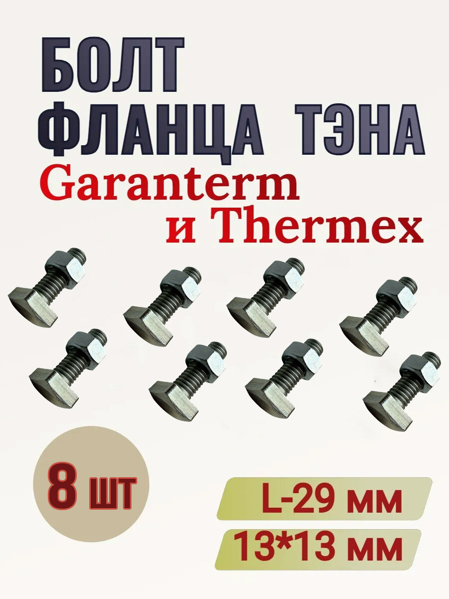 Болт фланца тэна L-29 мм (8 шт) для Garanterm и Thermex