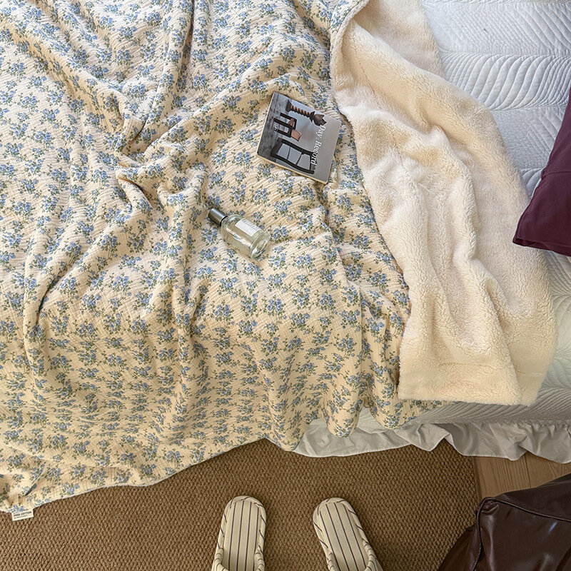 2025 Осень Зима Чистый хлопок Газовая ткань Пэчворк Мягкое хлопковое флисовое одеяло Детское одеяло Многофункциональное диванное одеяло Тонкое одеяло из чистого хлопка