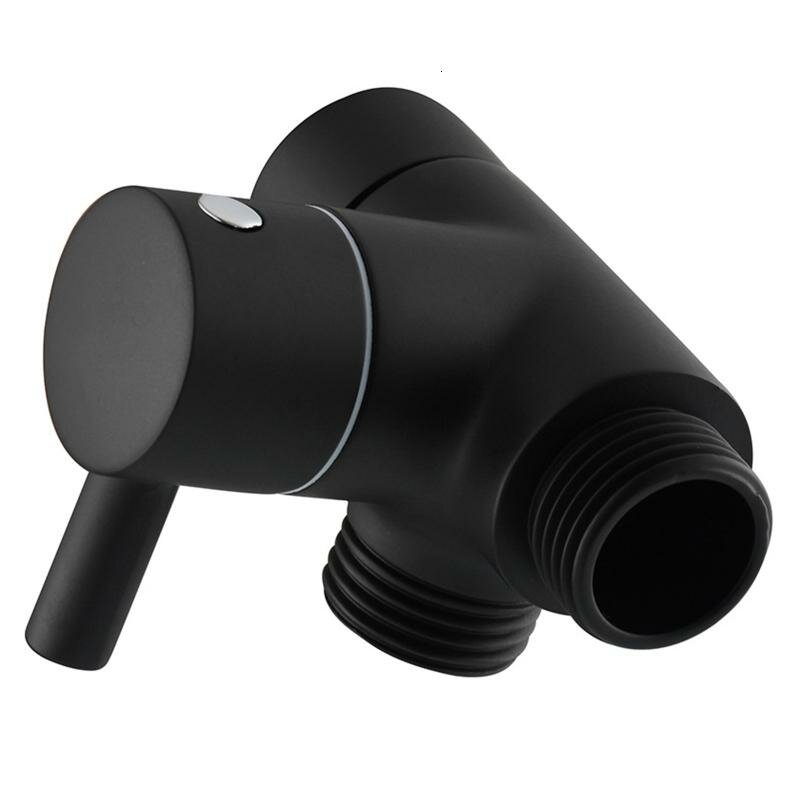 T-образный латунный переключатель для душа, Черный