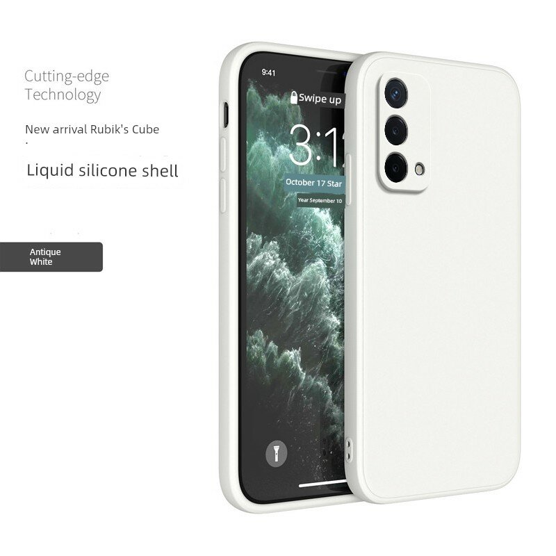 OPPO A93 Древний белый силиконовый полный чехол с защитой от падений без аксессуаров