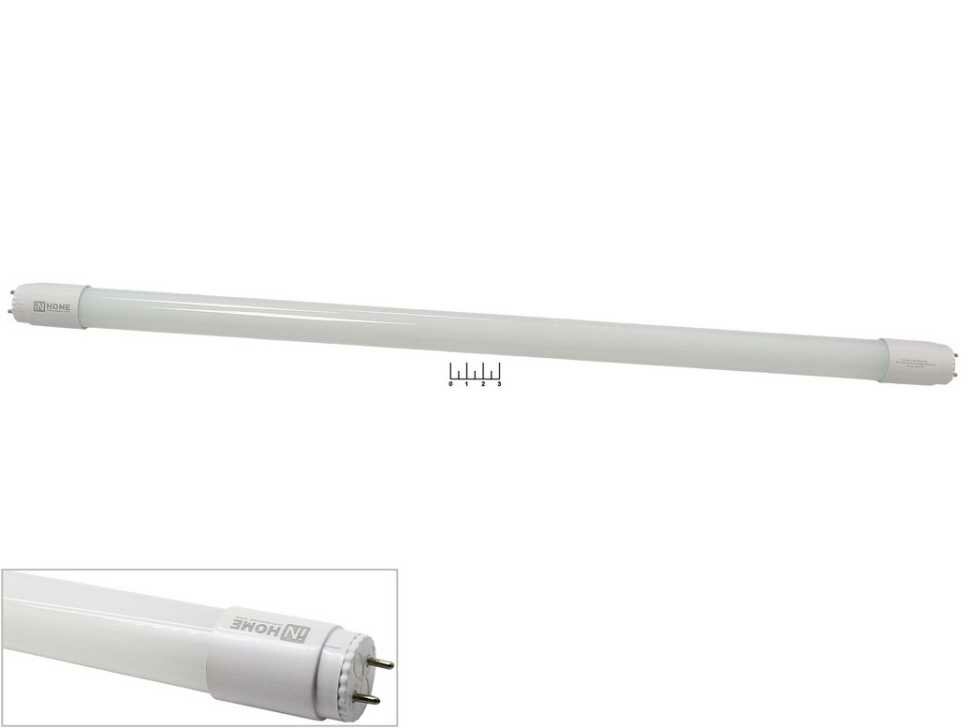 Лампа светодиодная T8 15W G13R 4000K белый (600мм) поворотный цоколь INHOME LED-T8R-М-PRO