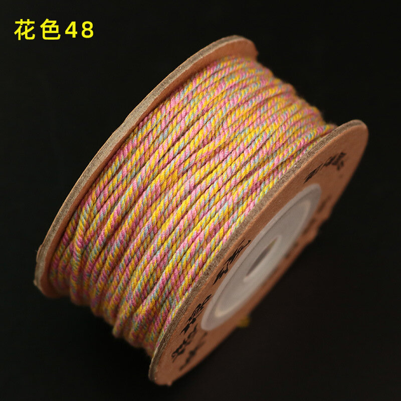 Тибетский стиль, ручная скрутка хлопковой нити для рукоделия, специальная веревка звезды и луны, нить для плетения браслетов, прочная хлопковая веревка для бисера