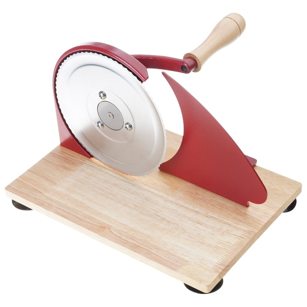 Классическая бытовая хлеборезка с ручным приводом черного цвета