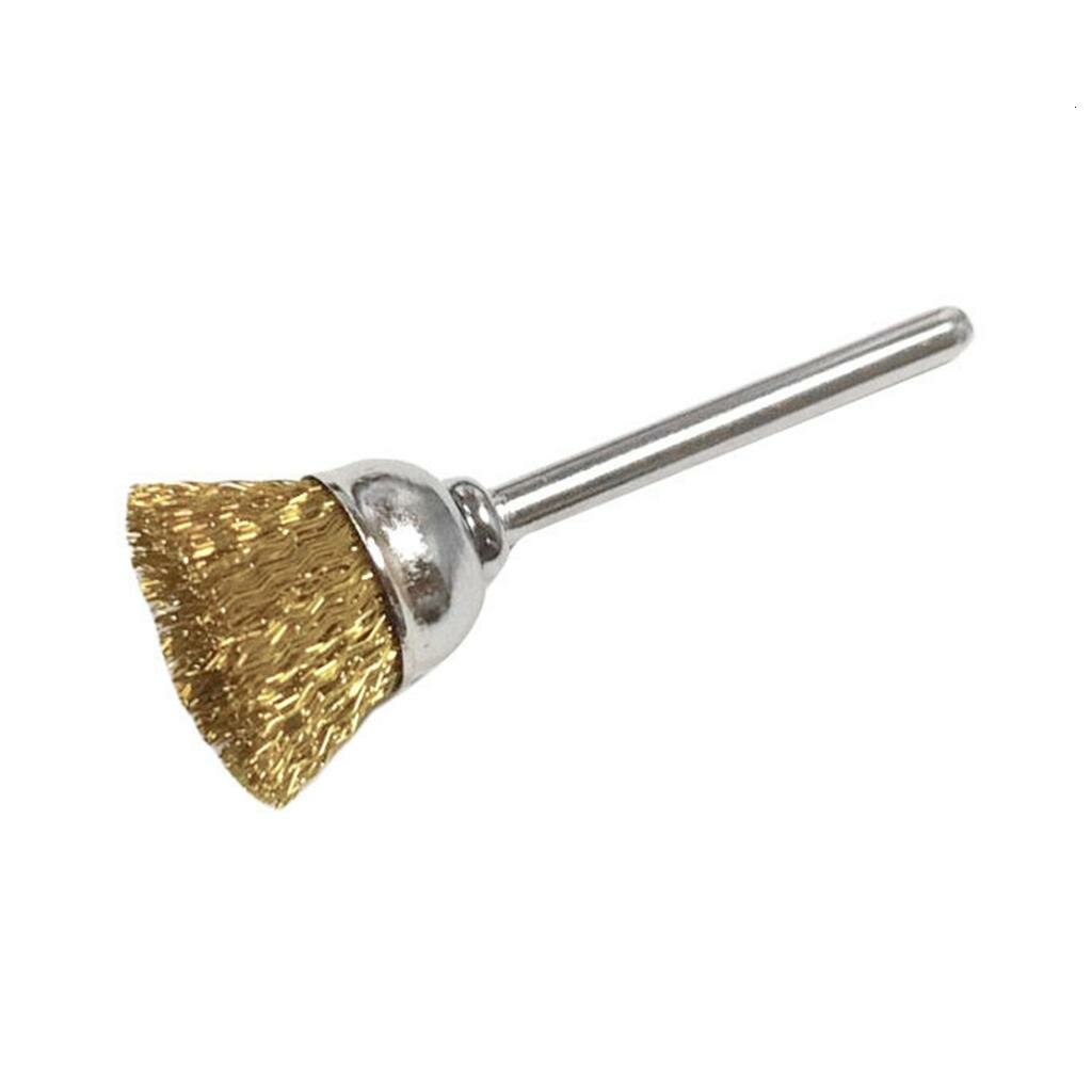 Медные щетки с проволочным колесом, 10 шт, хвостовик 3 мм, Тип чаши медный провод