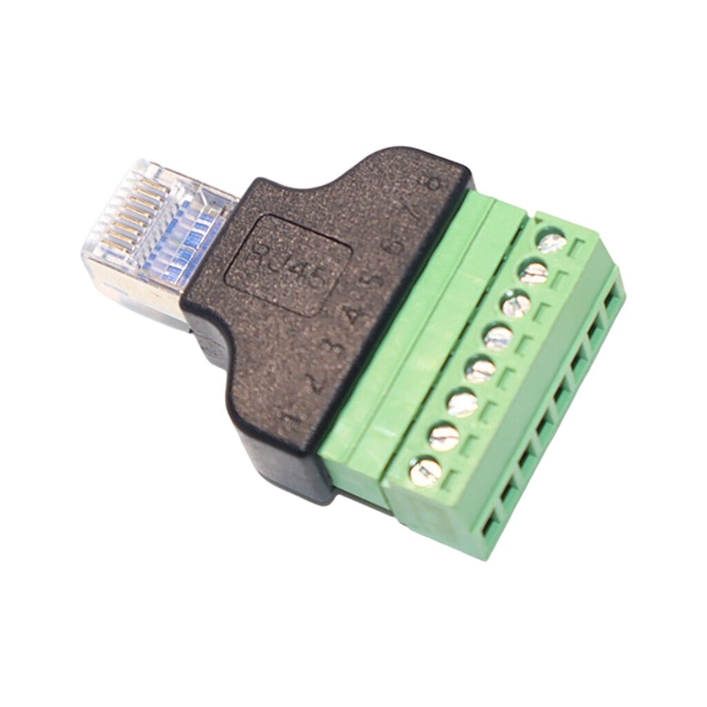 8-Контактный Винтовой Клеммный Блок к Разъемам RJ45 Адаптеры для Домашнего Офиса Ethernet