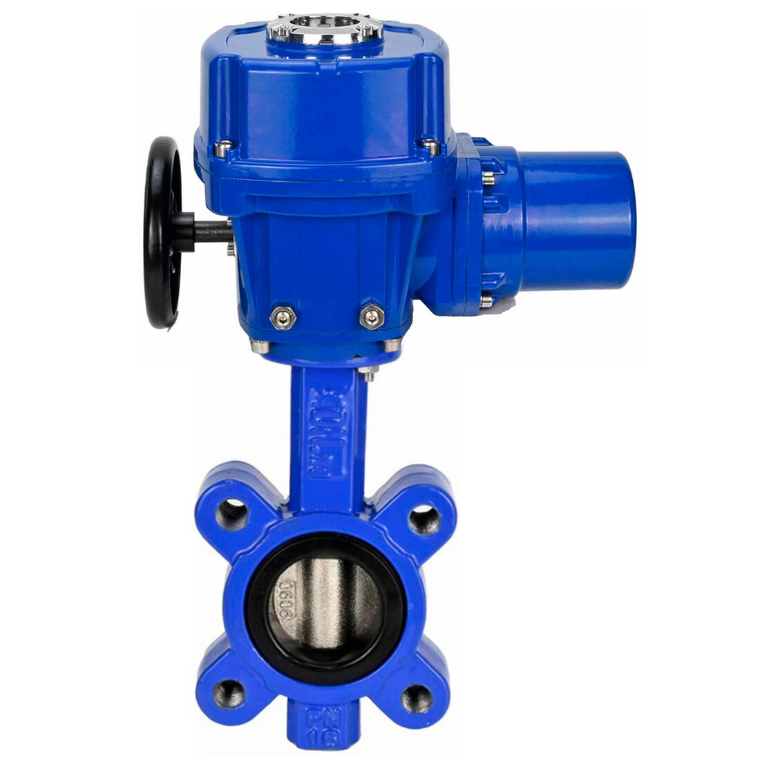 Затвор дисковый поворотный DN. ru QT450-304-EPDM-2W-Fb-H Ду100 Ру16 межфланцевый, корпус - чугун QT450, диск - чугун QT450, уплотнение - EPDM, с электроприводом QT-W (M)-010 220В (опрессовано)