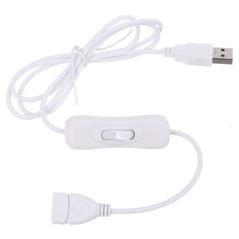 Удлинительный кабель USB2.0 белого цвета длиной 2 м с переключателем