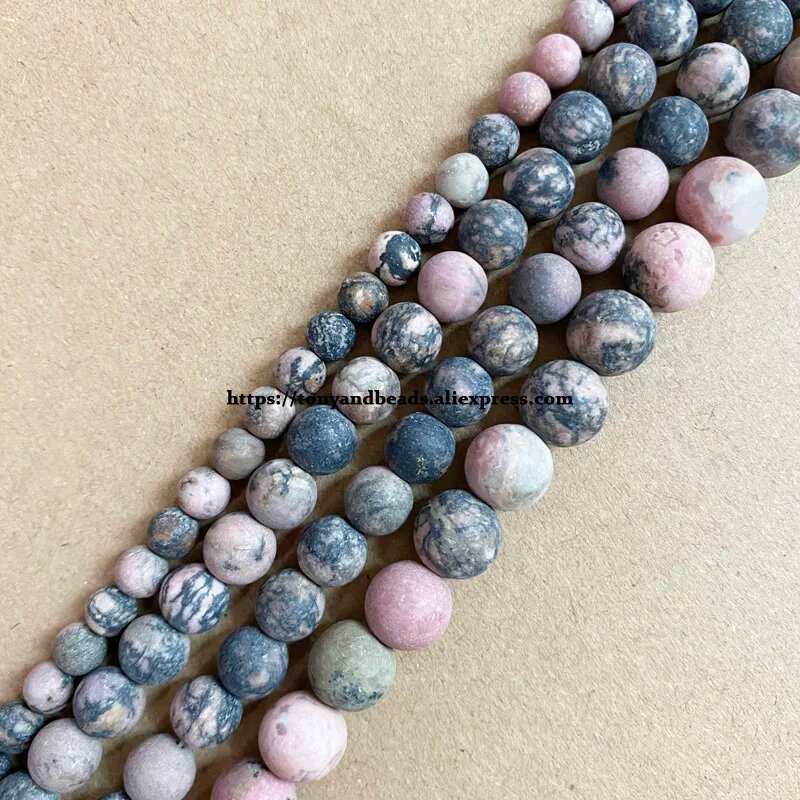 Родонит, бусины 6 мм, 59-63 шт. Tony and Beads