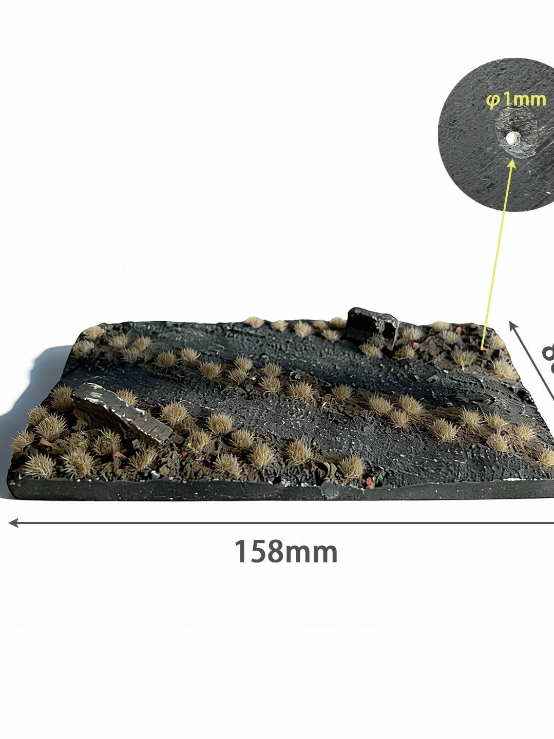 Готовая диорама 1:72 с демонстрационным боксом: Тематическая основа для танков и техники Резиновая платформа для макетов и коллекций