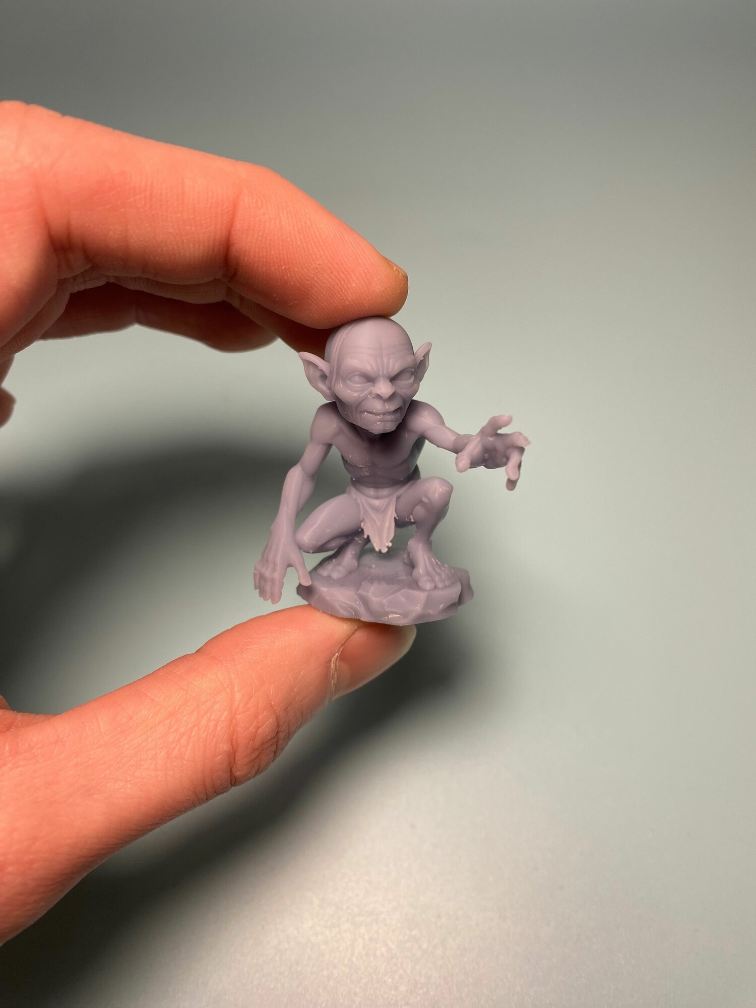 Голлум (Смеагол) миниатюра для покраски, 4.5 см. Властелин Колец. Настольные игры, коллекция.