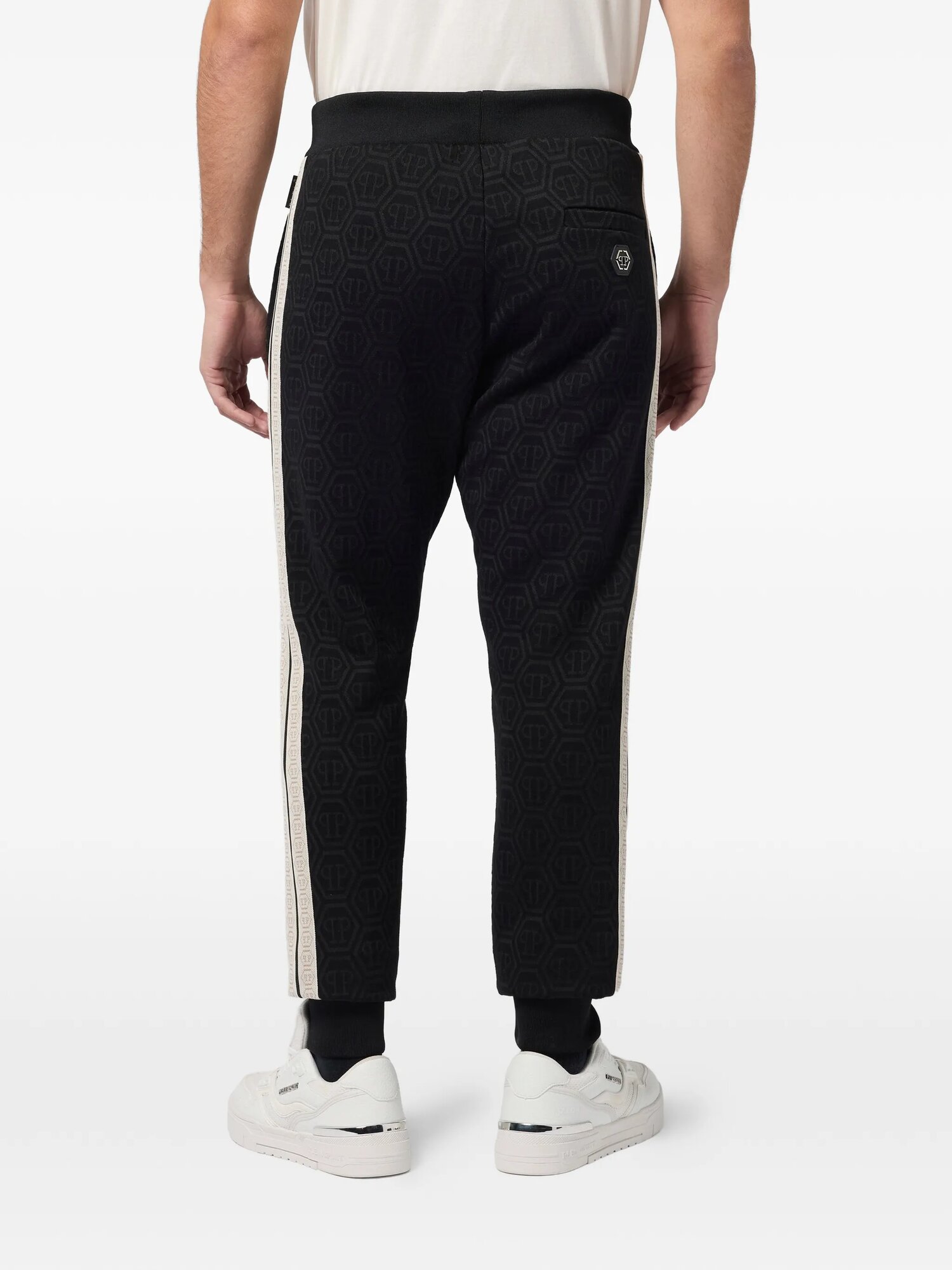 Брюки PHILIPP PLEIN Jacquard monogram track pants, размер 48 — фото 1
