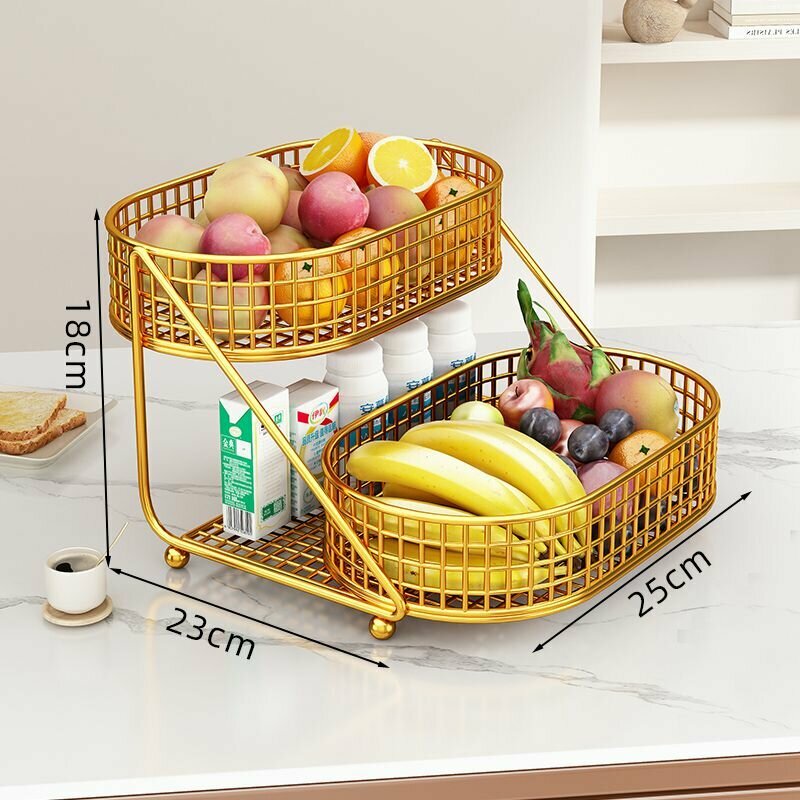 Фруктовая тарелка для гостиной, кофейный столик, домашняя тарелка, многослойная стойка для хранения, демонстрационная тарелка, легкая роскошь, высококачественная корзина