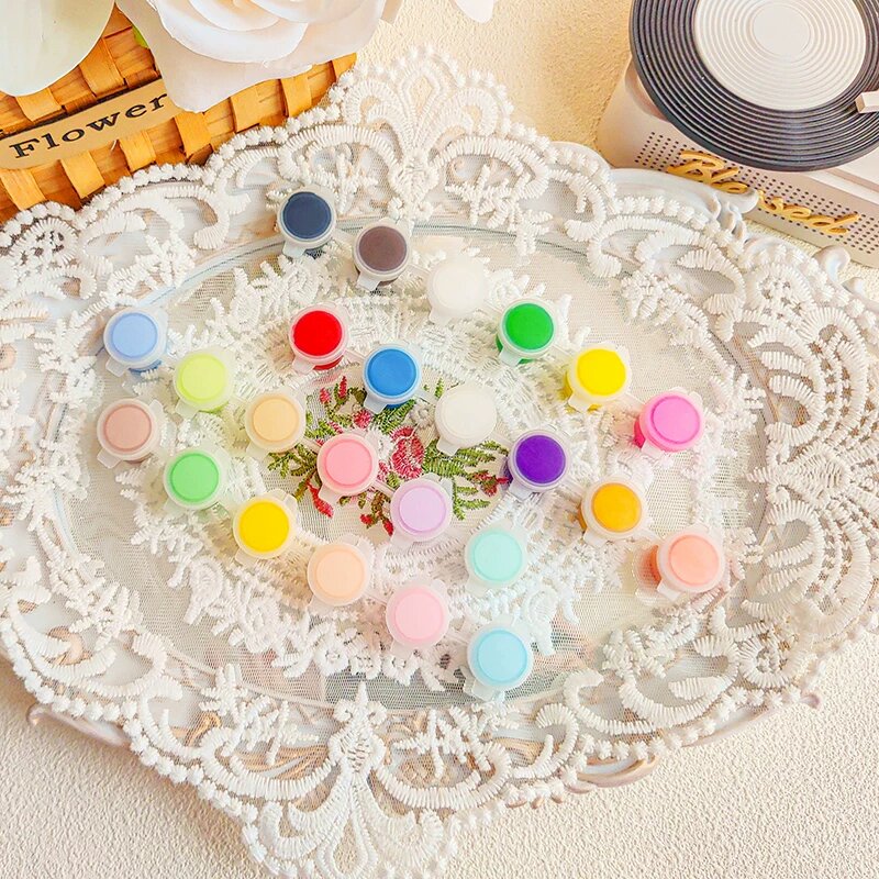 Набор акриловых красок из 12 цветов, водостойкий, для детского творчества, рисования, граффити, росписи гипсовых