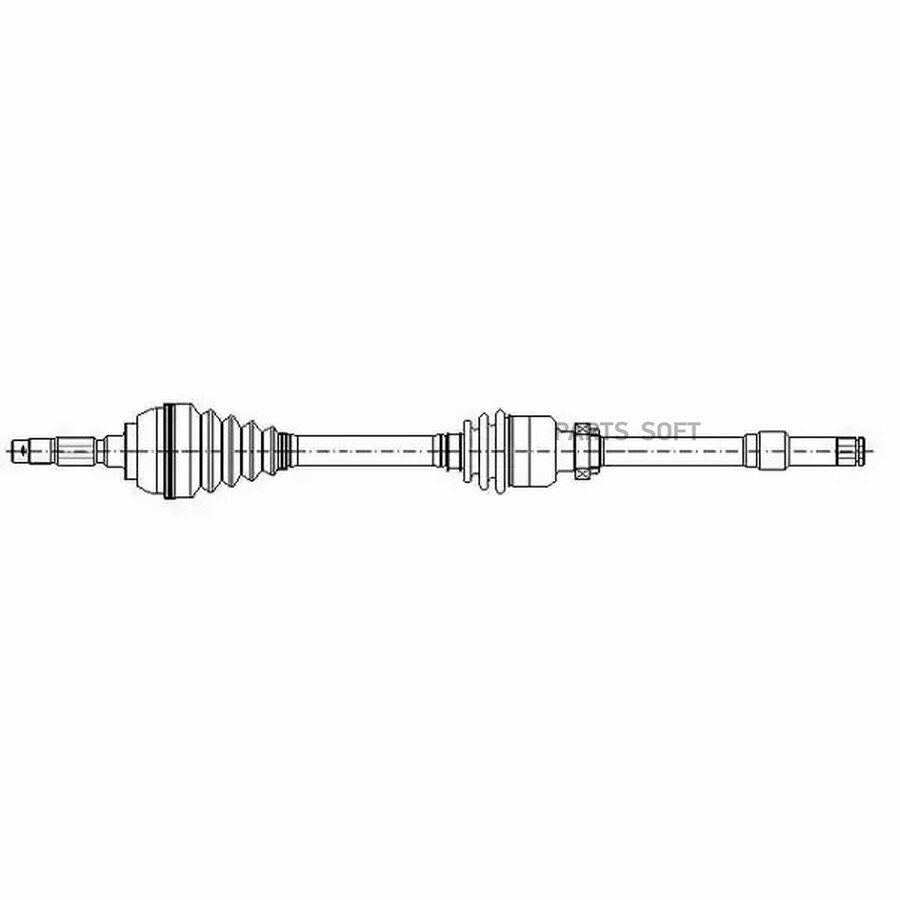 METELLI 17-0063 Полуось в сборе (привод) пр. Peugeot ()