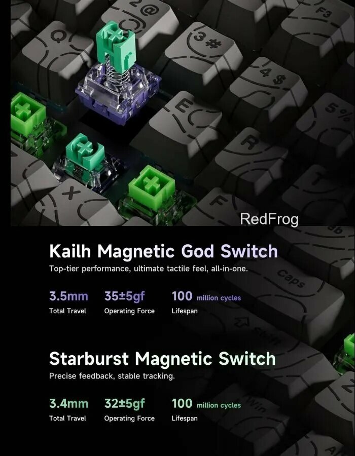 MCHOSE Игровая клавиатура проводная Jet 75 HE, Kailh Magnetic God Switch, Topographic, Магнитная клавиатура, черный ( Без русской раскладки)