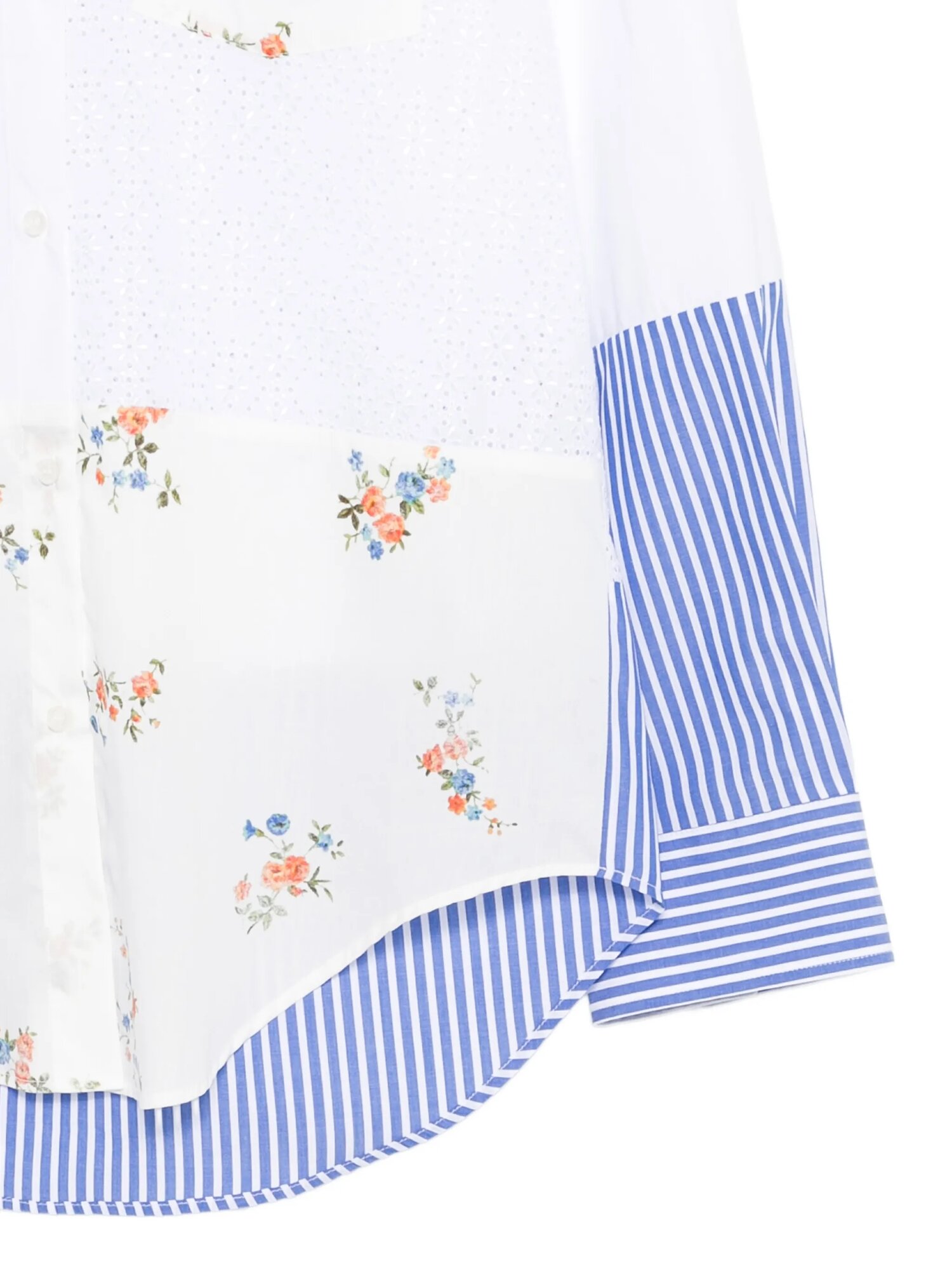 Рубашка MSGM Striped-pattern long-sleeve shirt, размер 42, белый — фото 1