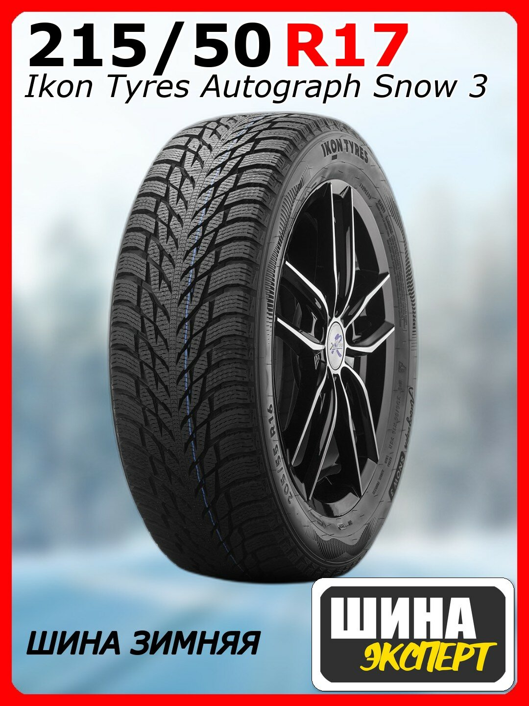 Шина зимняя нешипованная Ikon Tyres 215/50/17 R 95 Ikon Autograph Snow 3 XL для легковых автомобилей T730614