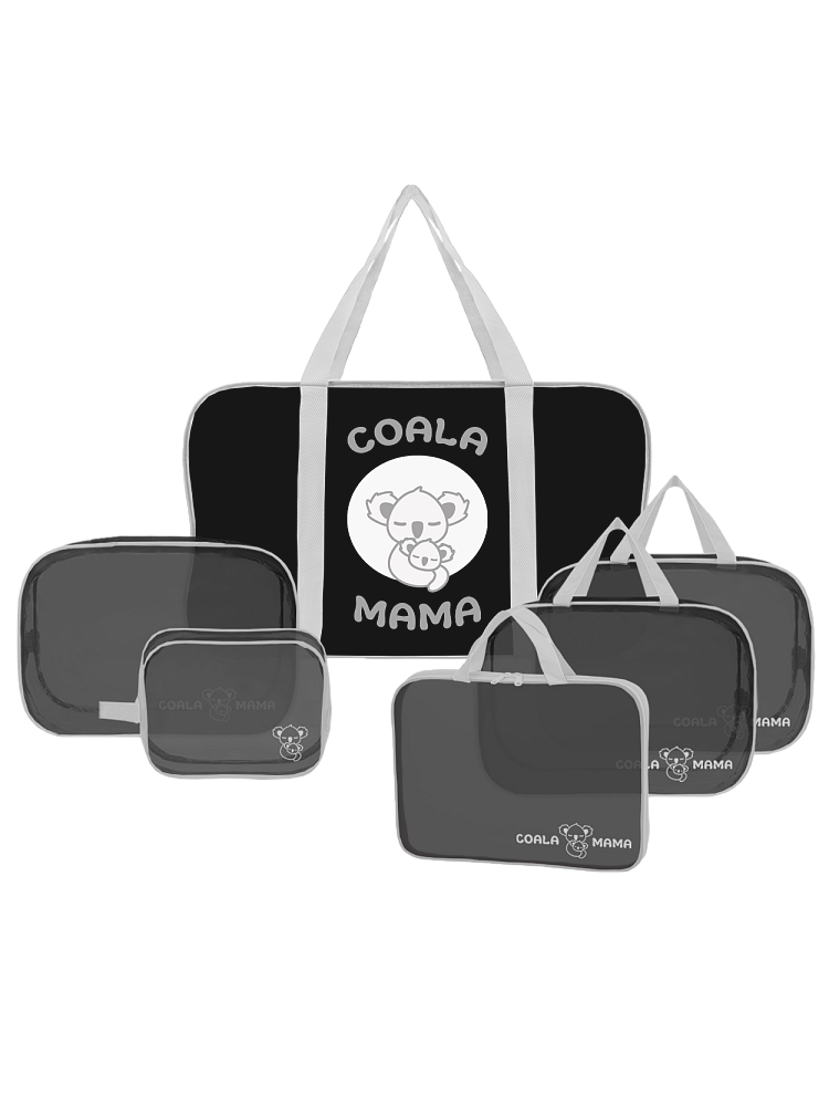 Coala Mama Набор сумок 5+1 в роддом Coala Mama Black Edition Silver