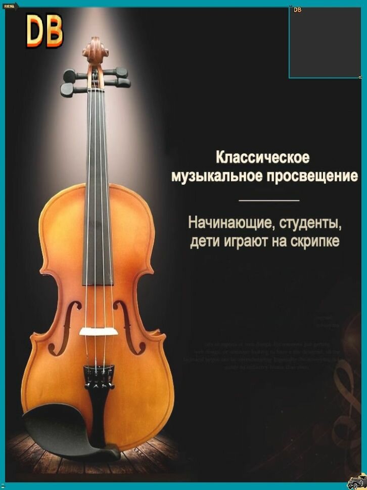 Скрипка из цельного дерева студенты, дети, начинающие, взрослые играют на скрипке 3/4