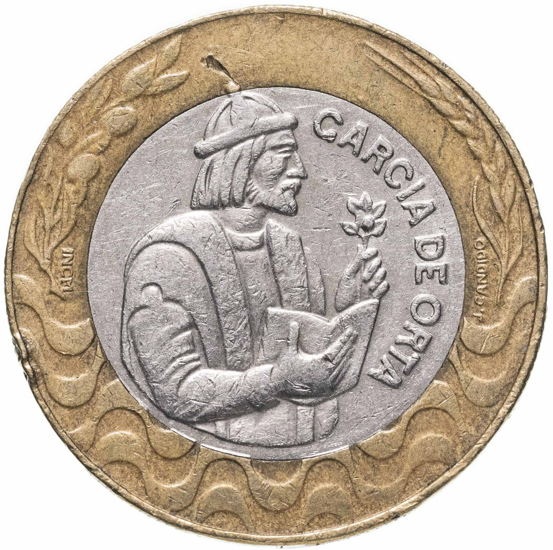 Португалия 200 эскудо escudos 1991, Биметалл, в сохранности XF