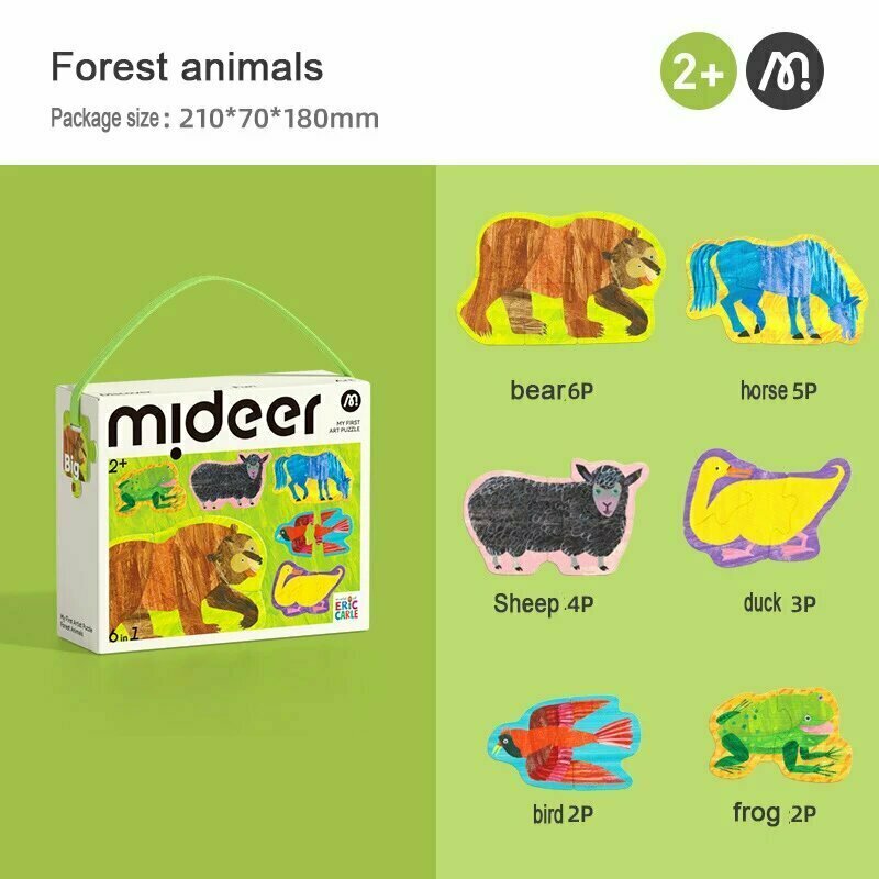 Mideer 6 в 1 Мой первый художник пазл, Красный, Унисекс