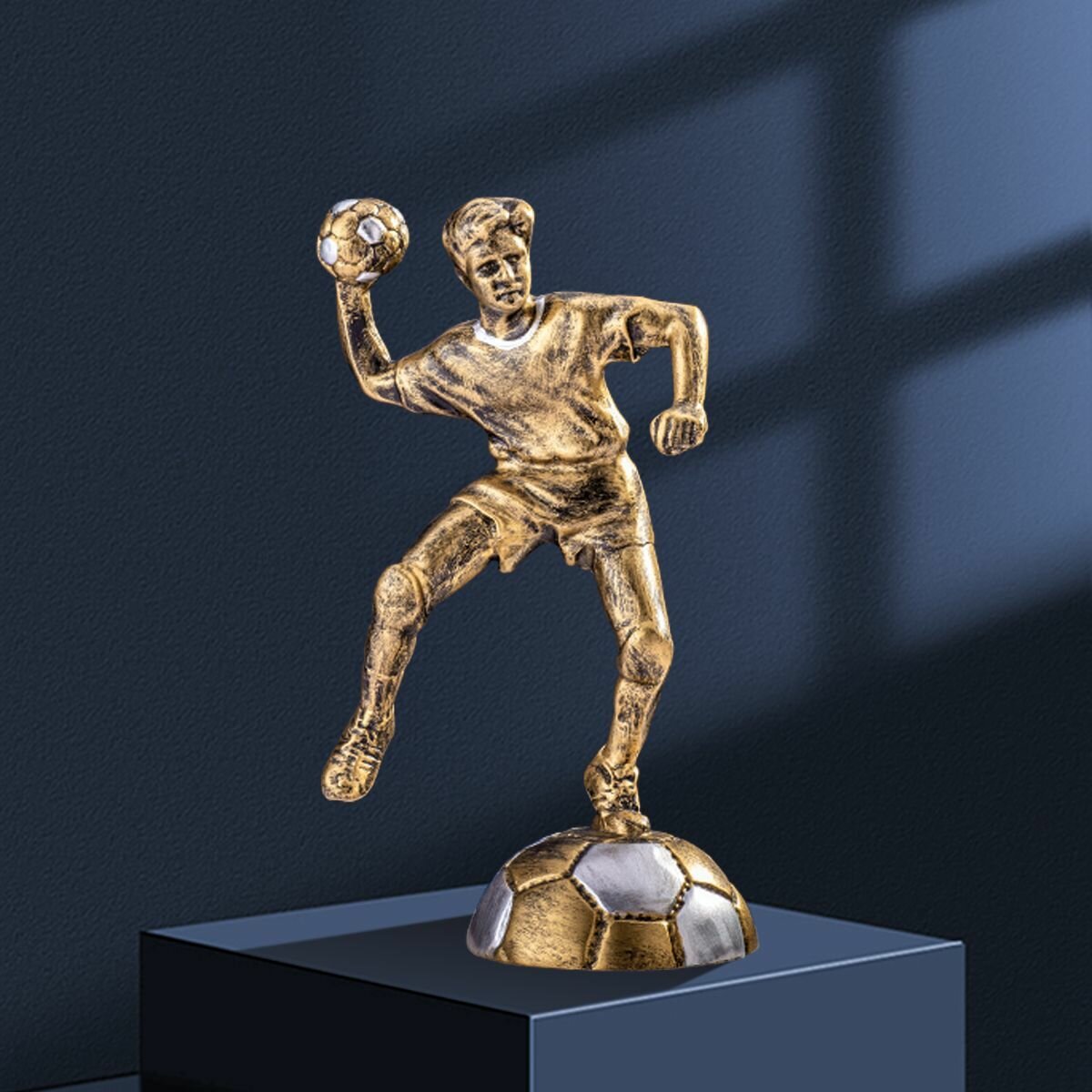 Кристальный футбольный трофей из смолы, золотой мяч, награда, модель золотого мяча, футбольный трофей, памятный трофей чемпиона