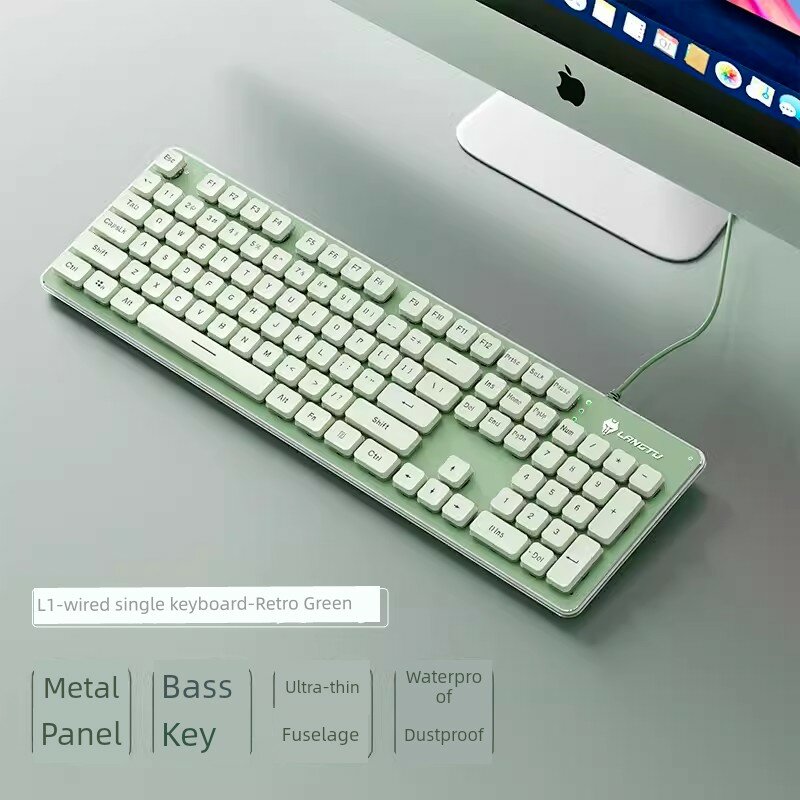 Клавиатура Langtu L1 — это высококачественный, беспроводной, бесшумный механический набор клавиатуры и мыши для