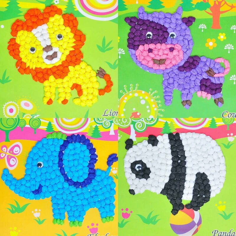 Набор для детского творчества: рисование на бумаге, поделки для детского сада, DIY, развивающие игрушки, коллажи 24