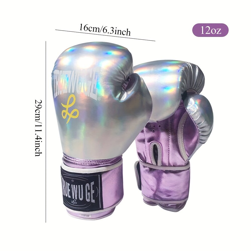 1 Pair Adult Boxing Gloves, Sanda Combat Training Molded Punching Bag Gloves