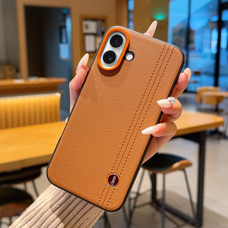 Чехол для Apple iPhone 17 / Айфон 17, soft touch, чехол-кардиомонитор, искусственная кожа, поликарбонат (PC), защита камеры, ударопрочный, усиленные углы, Apple, Apple iPhone 17, brown,