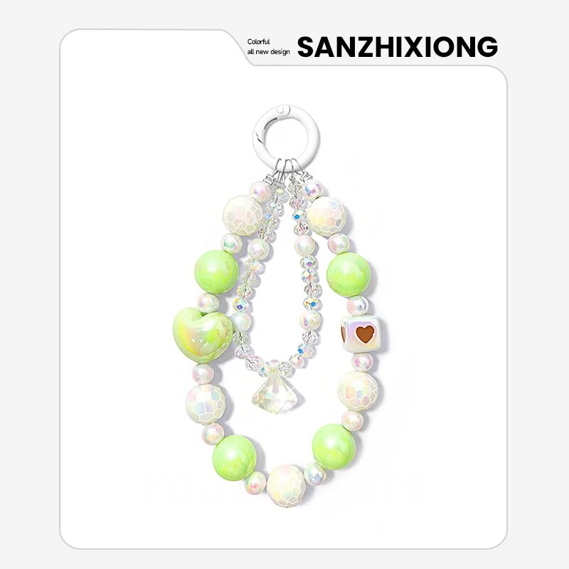 Красочный брелок-подвеска из бусин для ключей от машины, изысканный брелок-подвеска из бусин, небольшой подарок