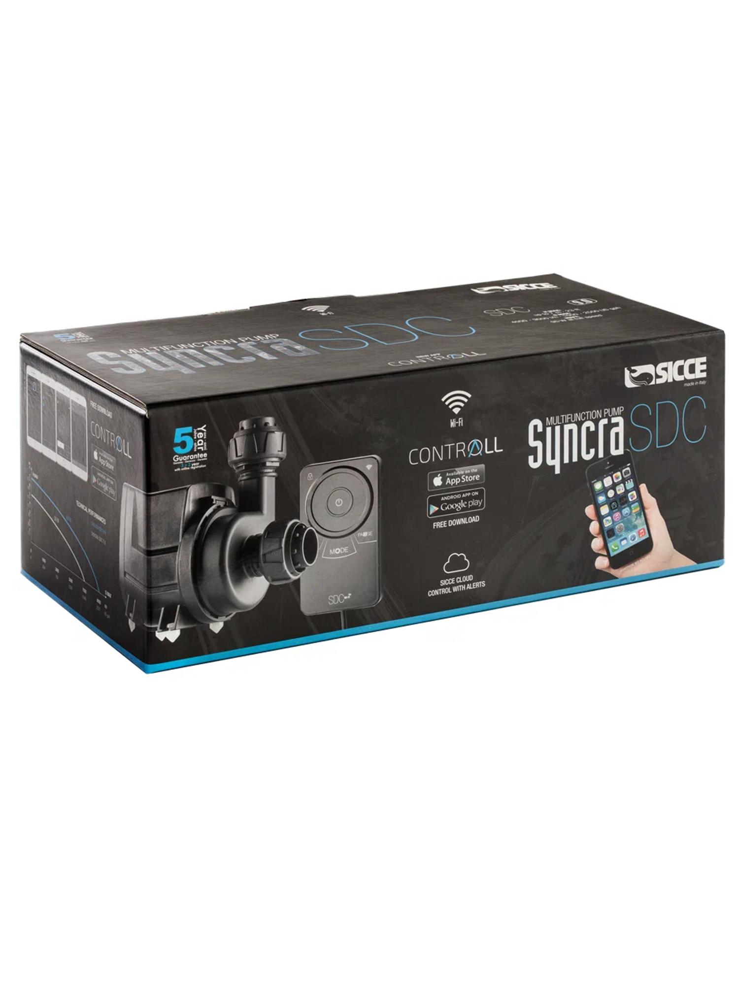 Помпа универсальная Sicce SYNCRA PUMP SDC 7.0 с WiFi Контроллером 3000-7000 л/ч, подъем воды 5 м.