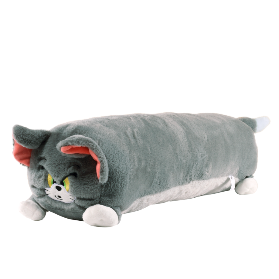 Игрушка плюшевая HUGKIS x HUANA Том и Джерри трансформационная, Morphing Tom (bowling sphere) 35 cm, коричневый