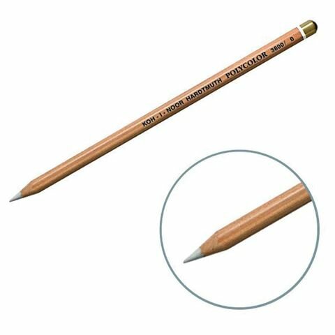 Карандаш-блендер KOH-I-NOOR 1шт "Polycolor" белый 3,8 мм мягкий заточенный 3800000001KS