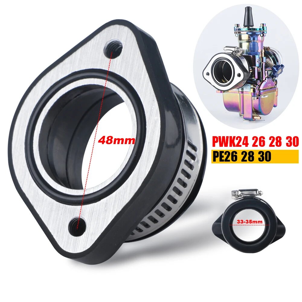 Переходник карбюратора мотоцикла, впускная труба, впускной коллектор, багажник для PWK 24 26 28 30 мм PE 24 26 28 VM24 26, карбюратор для питбайка