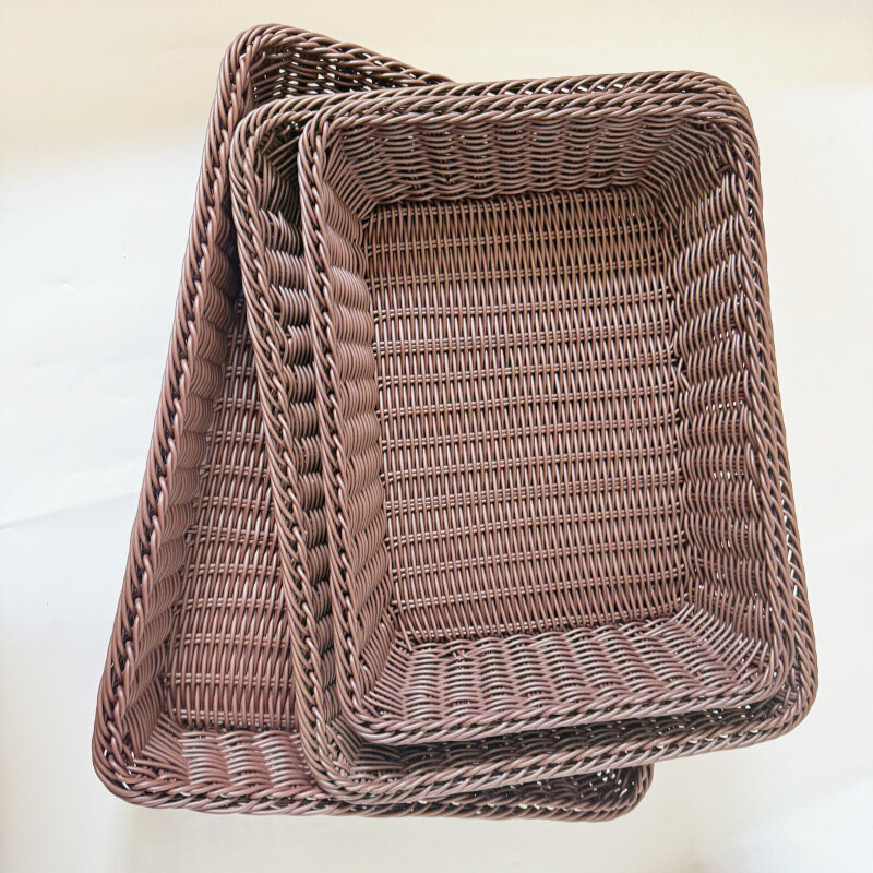 Длинная квадратная корзина корзина с хлебом овощная корзина с фруктами корзина с хлебом кофе_40*30*8