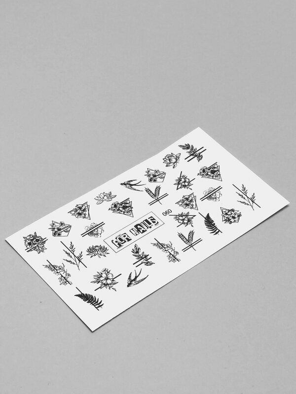 Слайдеры для дизайна ногтей "060 Цветы"