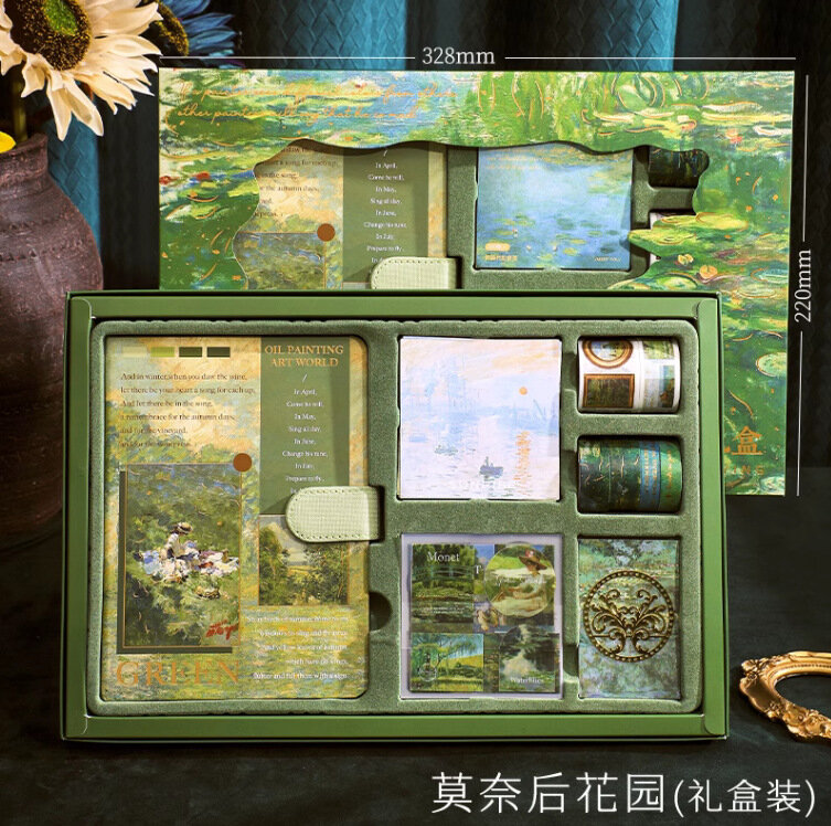 Набор подарочных коробок Eslite с масляной живописью, светом и тенью, ретро-журнал, подарок для студентов, полный набор блокнотов