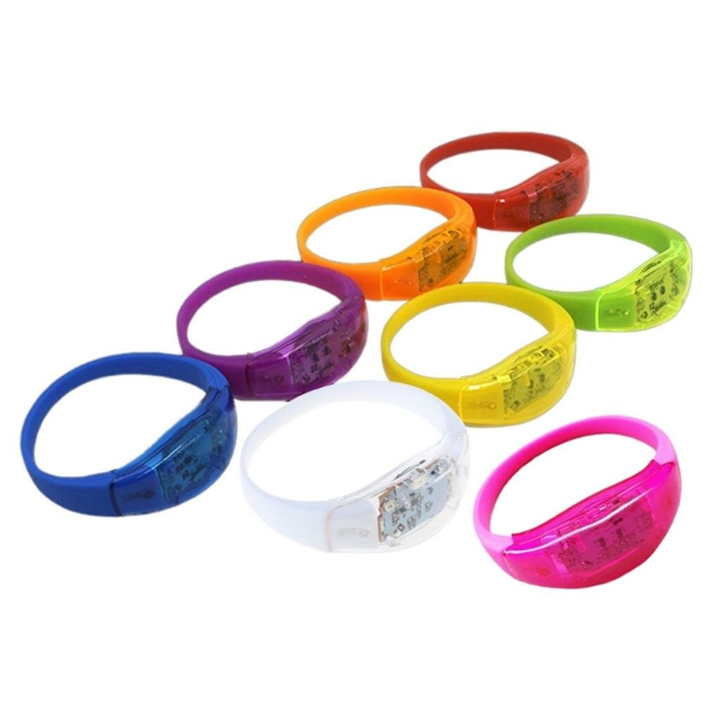 Светящиеся браслеты звукочувствительные, 8 шт.