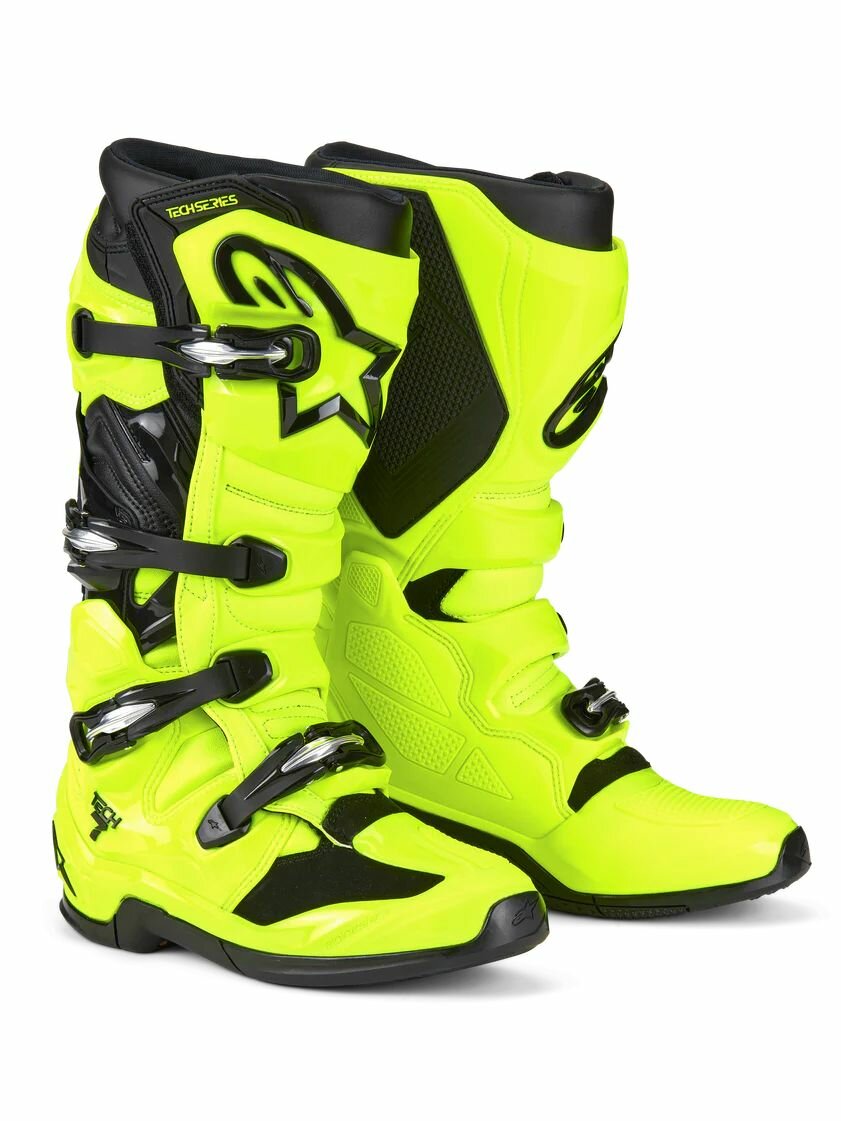 Мотоботы Кроссовые Alpinestars Tech 7 Yellow-Fluo/Black, 42