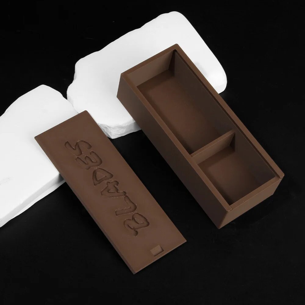 Пластиковый футляр для лезвий бритв, Brown-1pc