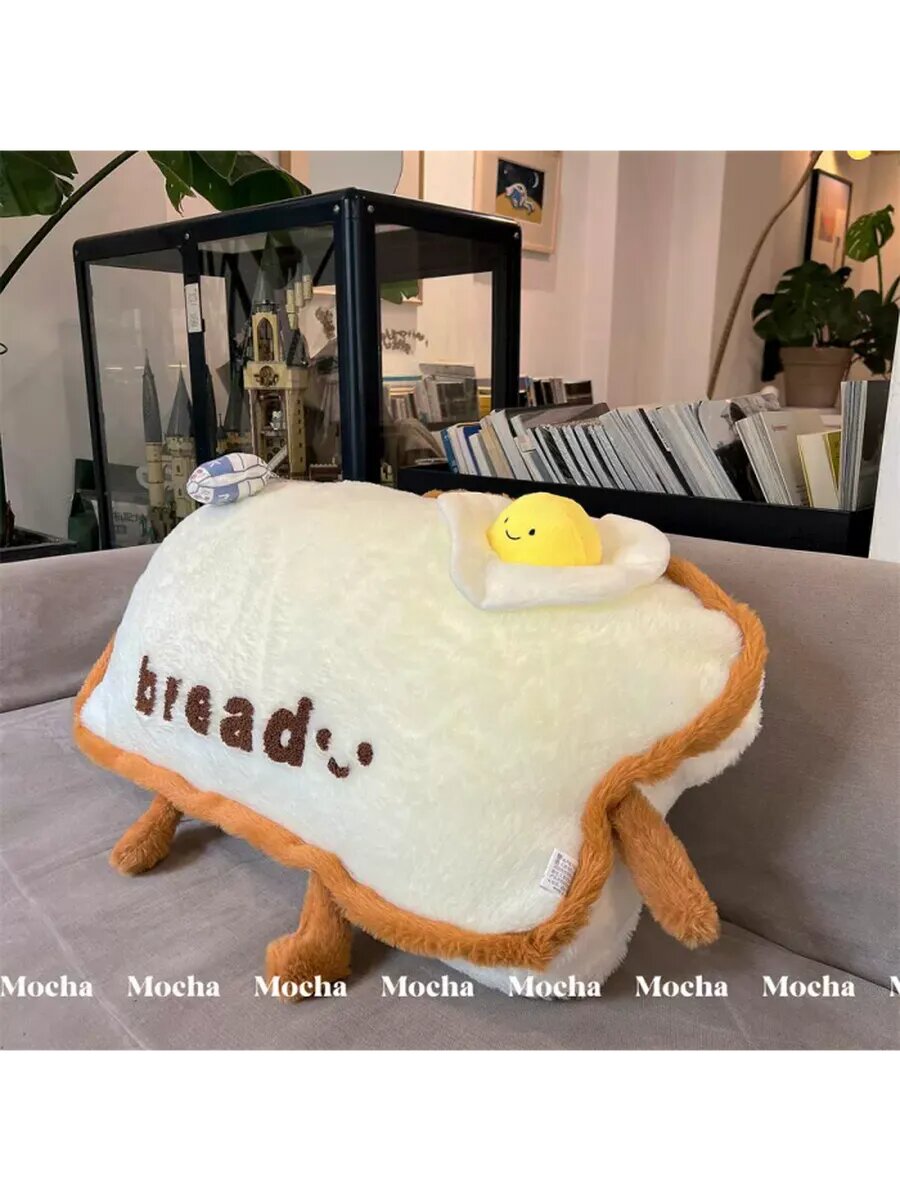 Подушка-кусок хлеба 120см, съемный чехол, хлопок
