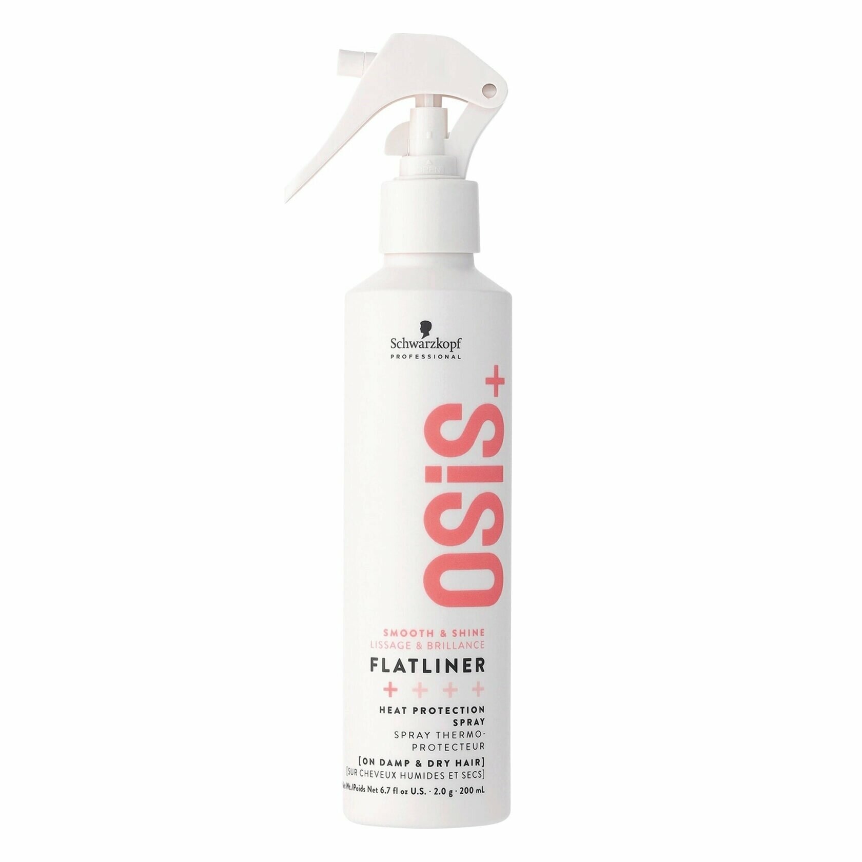 Спрей термозащитный Schwarzkopf Osis+ Flatliner, для всех типов волос, слабая фиксация, 200мл