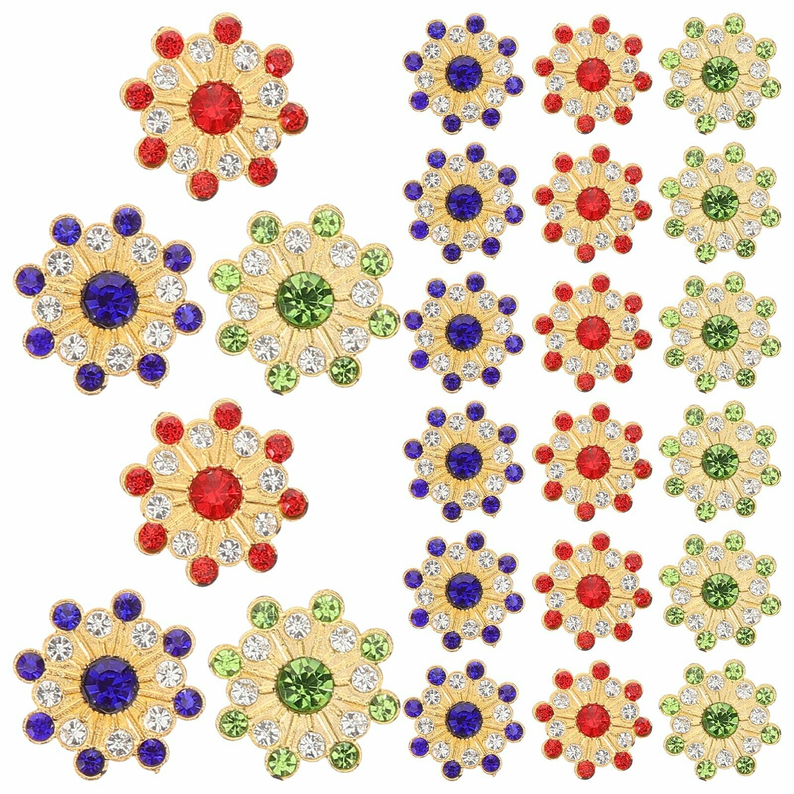 Цветочные элементы для декора с кристальным покрытием, отлично сочетаются с одеждой, 150 штук в наборе