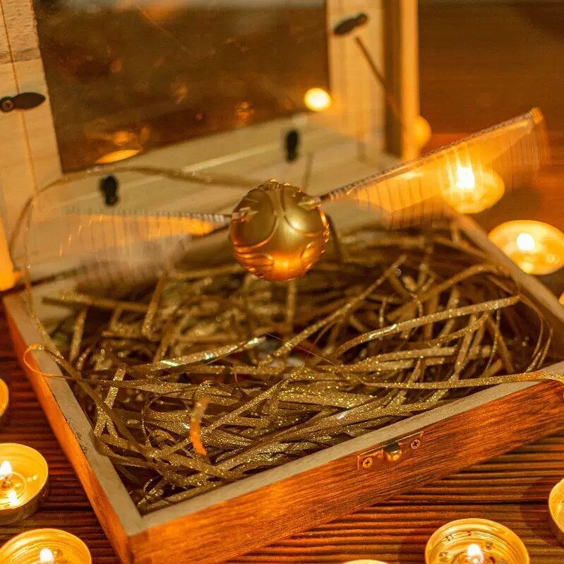 Летающая игрушка Гарри Поттер Золотой снитч, летающая игрушка для квиддича, подарок Золотой снитч, магический реквизит, товары